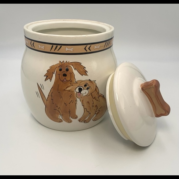 Kitchen | Golden Retriever Puppy Dog Cookie Treat Jar Hand Painted 9 ...